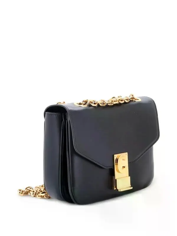 Celine Leather Small Shoulder Bag - Black