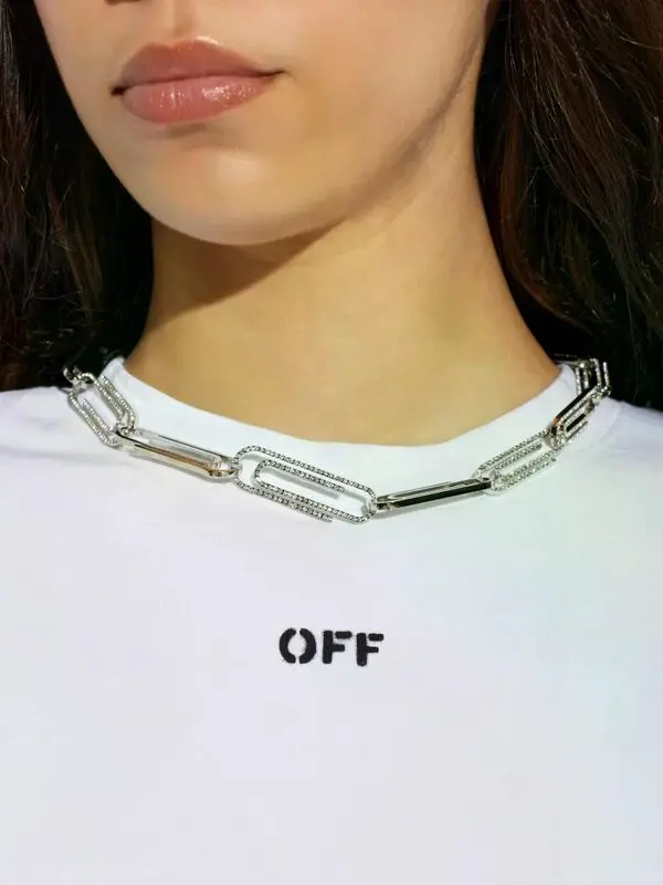 Off-White Crystal-embellished Necklace