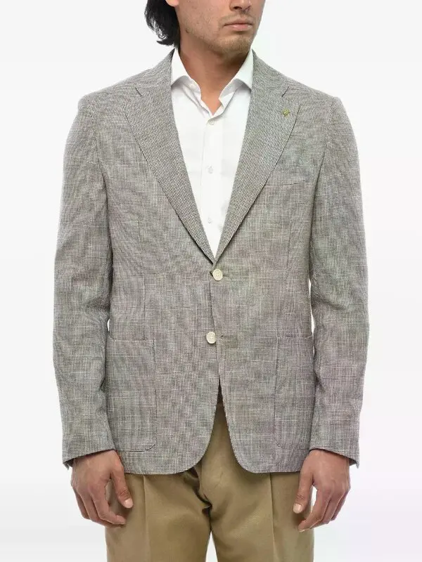 Corneliani Pin-detail Houndstooth Blazer