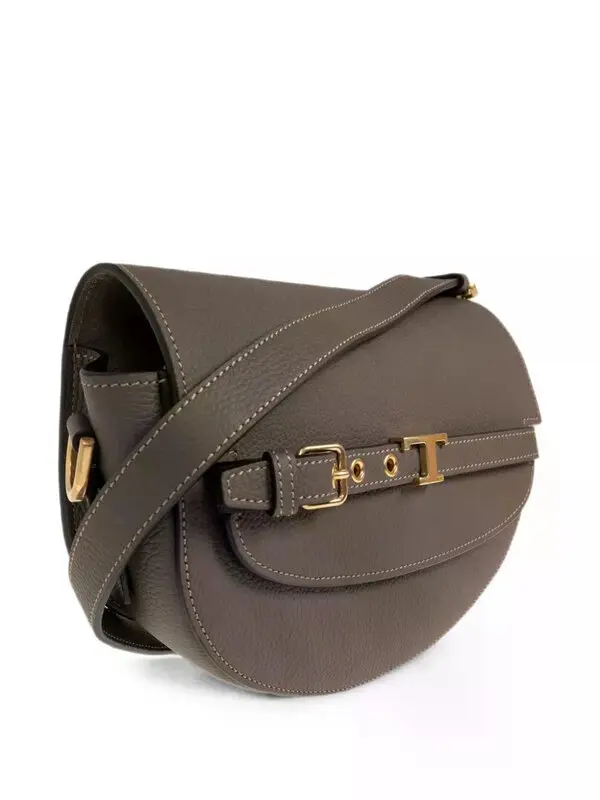 TOD'S T Timeless Crossbody Bag In Leather Mini - Grey