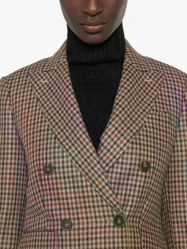 Max Mara Houndstooth Double-breasted Jacket