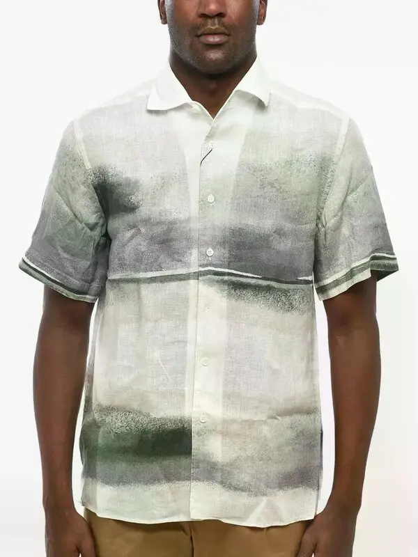 Corneliani Ombre-effect Short-sleeve Shirt