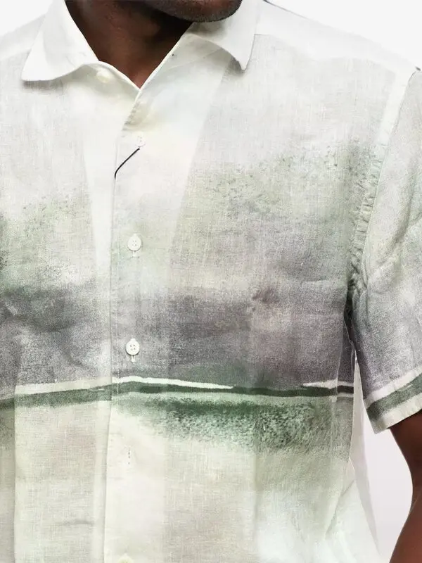 Corneliani Ombre-effect Short-sleeve Shirt