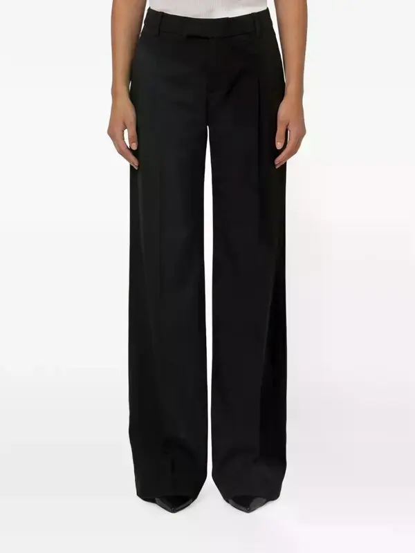 Federica Tosi Pressed-pleat Wide-leg Trousers