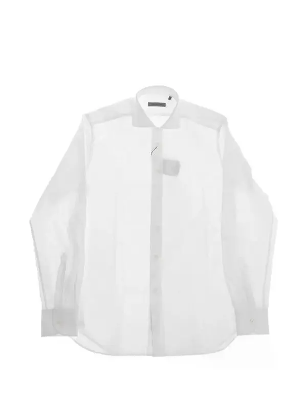 Corneliani Herringbone-pattern French-collar Shirt
