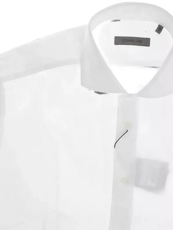 Corneliani Herringbone-pattern French-collar Shirt