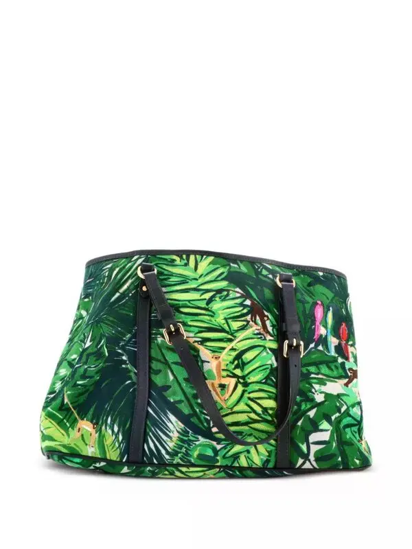 LOUIS VUITTON Ailleurs Cabas Limited Edition Printed Canvas Pm Tote Bag - Green