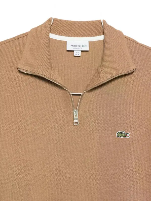 Lacoste Logo-patch Zip-fastening Polo Shirt