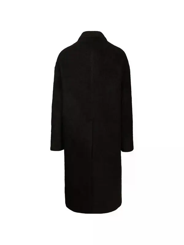 Rick Owens Tower Buttoned Brad Coat In Boiled Wool
