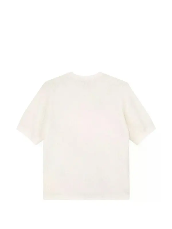 Emporio Armani Chevron Knit Short-sleeve Sweater