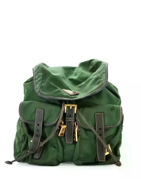 Prada Double Front Pocket Tessuto Medium Backpack