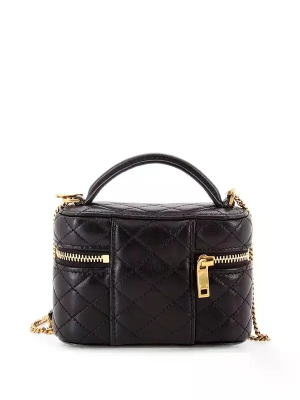 Saint Laurent Gaby Quilted Leather Micro Crossbody Bag - Black