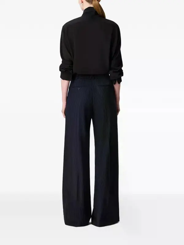 Another Tomorrow Signature Bow Blouse - Black