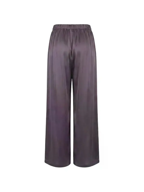 Avant Toi Pleated Satin Palazzo Pants