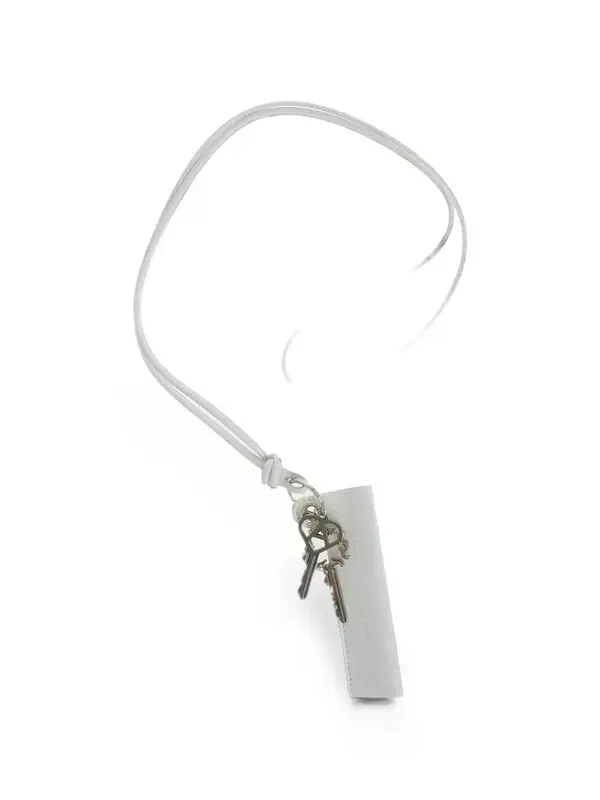 1017 Alyx 9sm Logo-debossed Leather Keychain - White