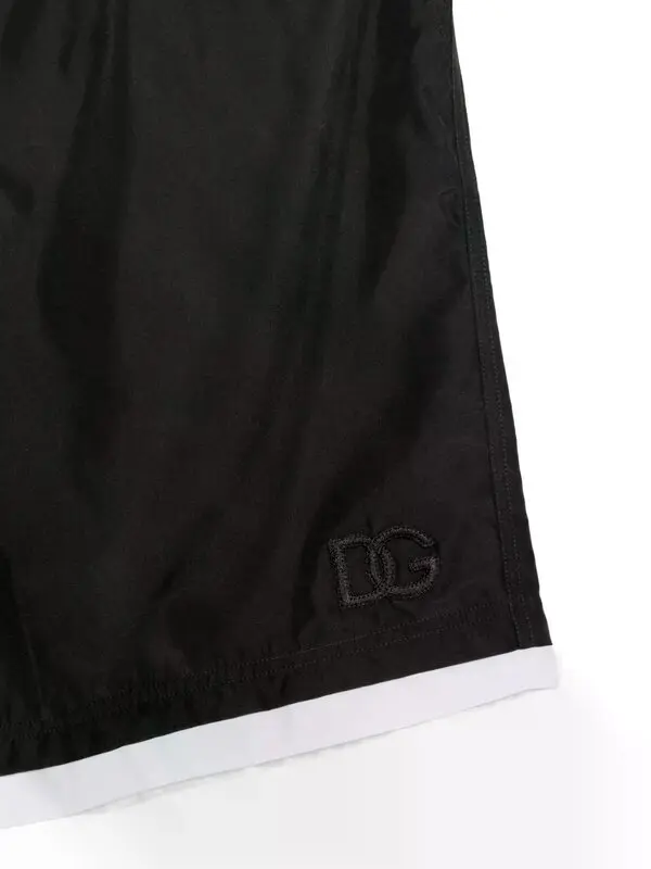 Dolce & Gabbana Logo Patch Drawstring Swim Shorts