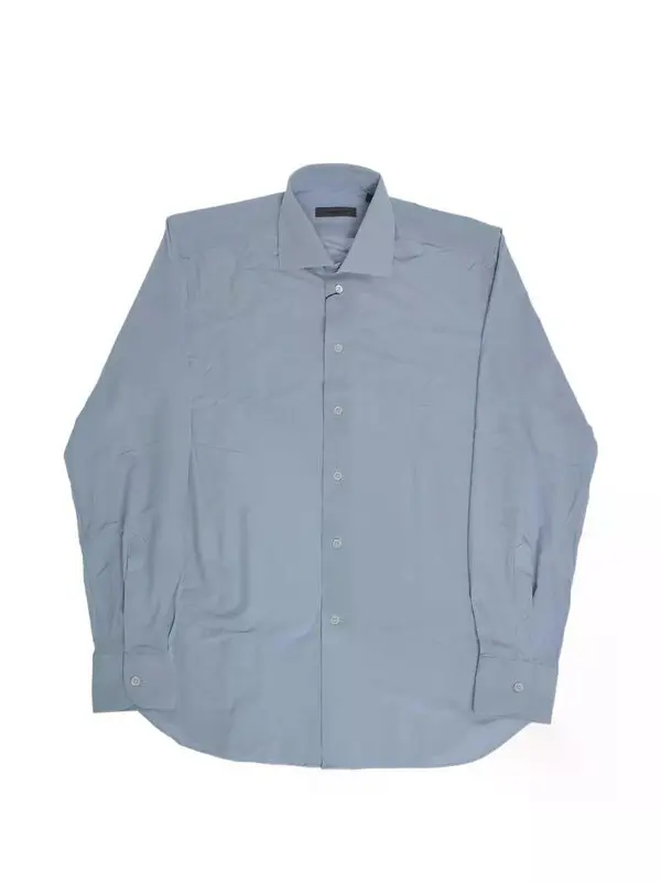 Corneliani Wrinkle-free French-collar Shirt - Blue