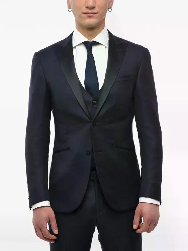Corneliani Jacquard Satin-lapel Suit