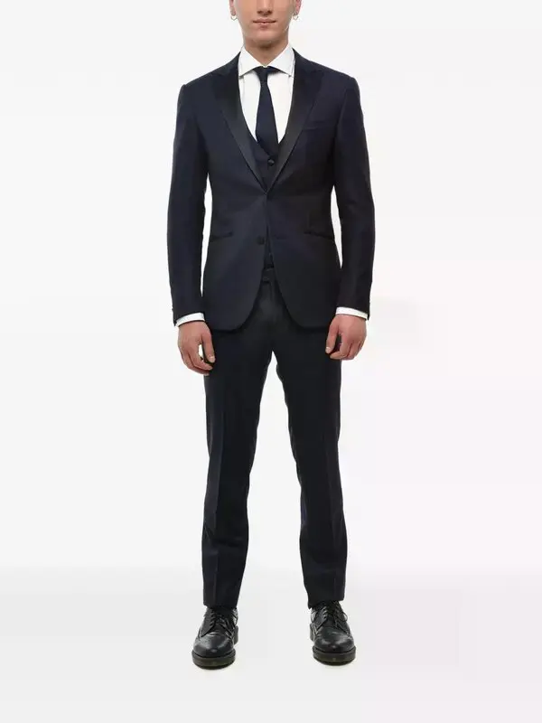 Corneliani Jacquard Satin-lapel Suit
