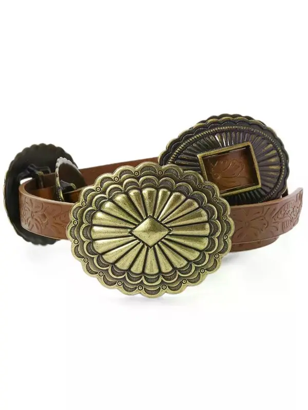 The Great. Embossed Concho Belt