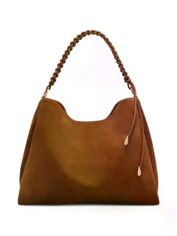 Cult Gaia Osa Suede Braided-handle Tote Bag - Brown