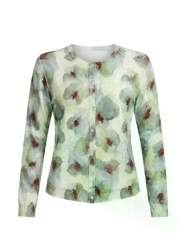 IN BED WITH YOU Reversible Floral-print Cardigan