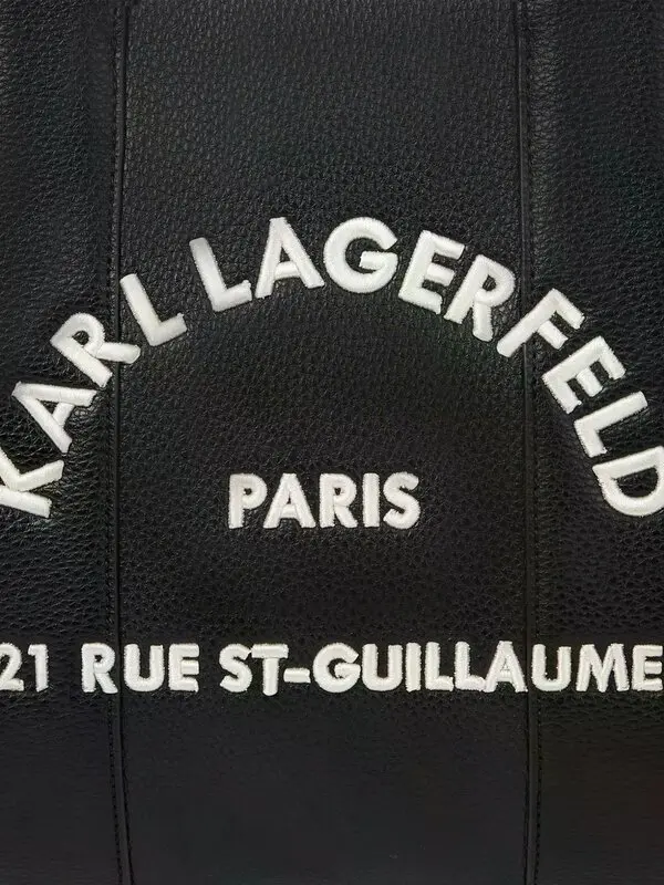 Karl Lagerfeld Medium Rue St-guillaume Shearling Square Tote Bag