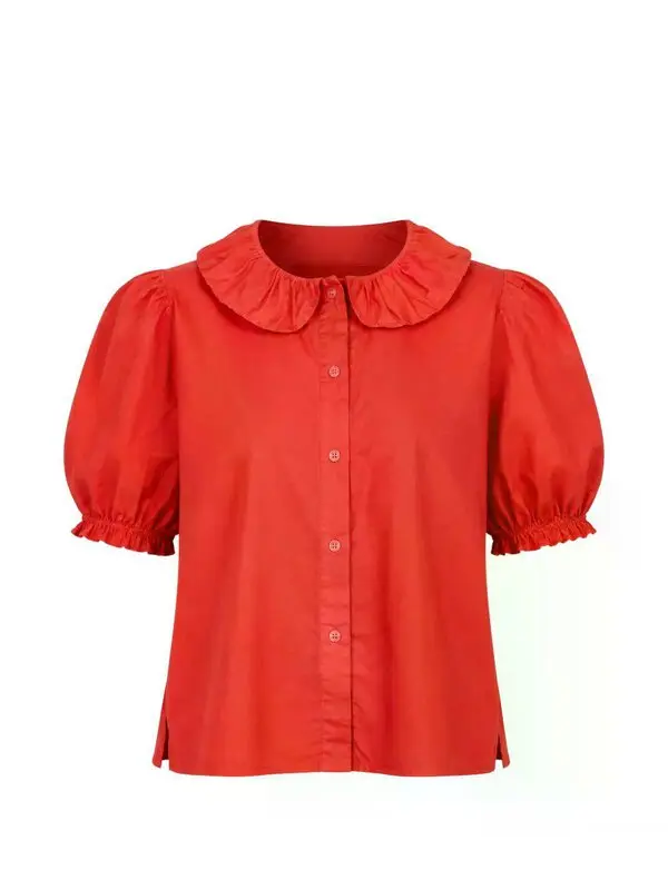 THE LITTLE PROJECT Ruffle-collar Puff-sleeve Shirt