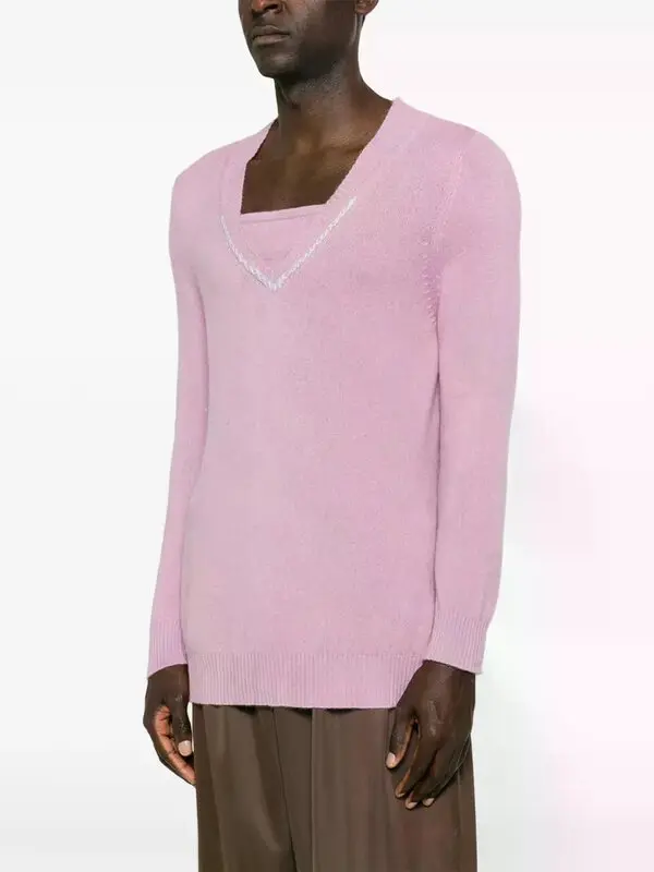 A.N.G.E.L.O. VINTAGE CULT Layered Neckline Knit Jumper