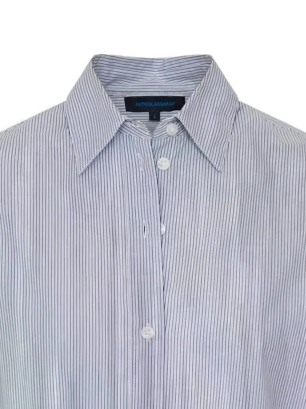 PATRICK ASSARAF Stripe Print Boxy Shirt