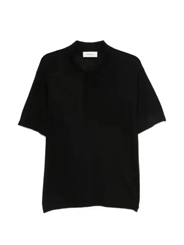 LISA YANG Carter Short-sleeve Polo Shirt - Black