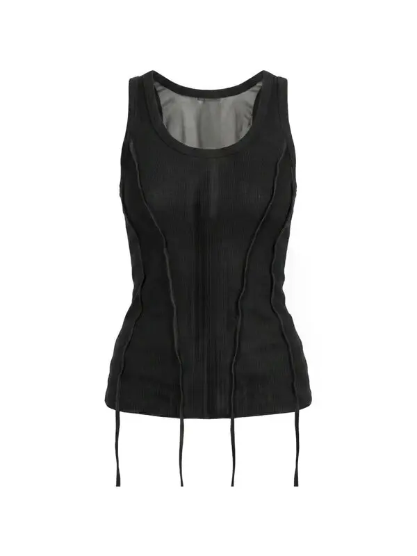 Masnada Strap-detail Fine-ribbed Tank Top