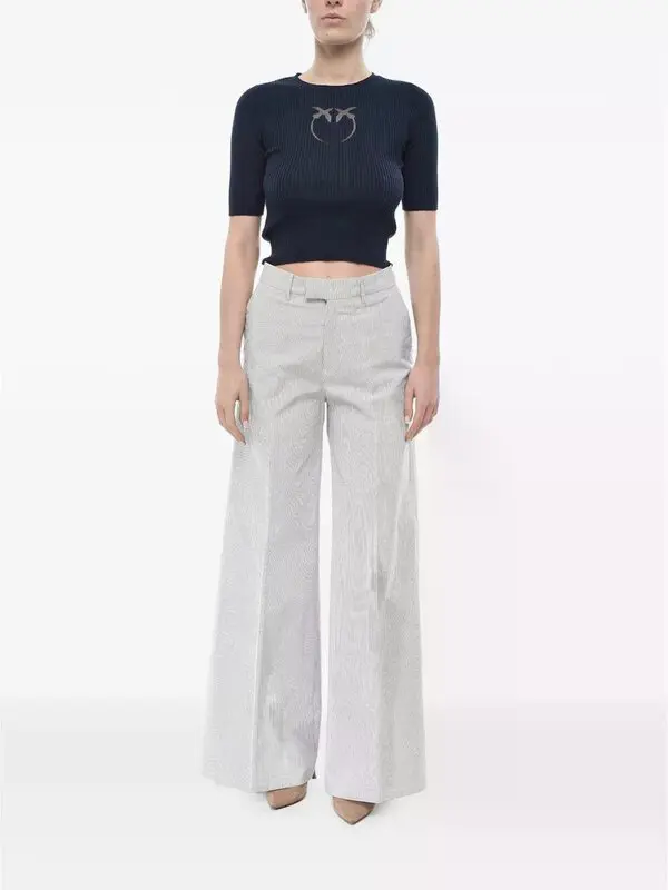 BERWICH Nina Striped Wide-leg Trousers