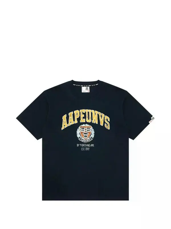 AAPE BY *A BATHING APE Logo-print T-shirt - Blue