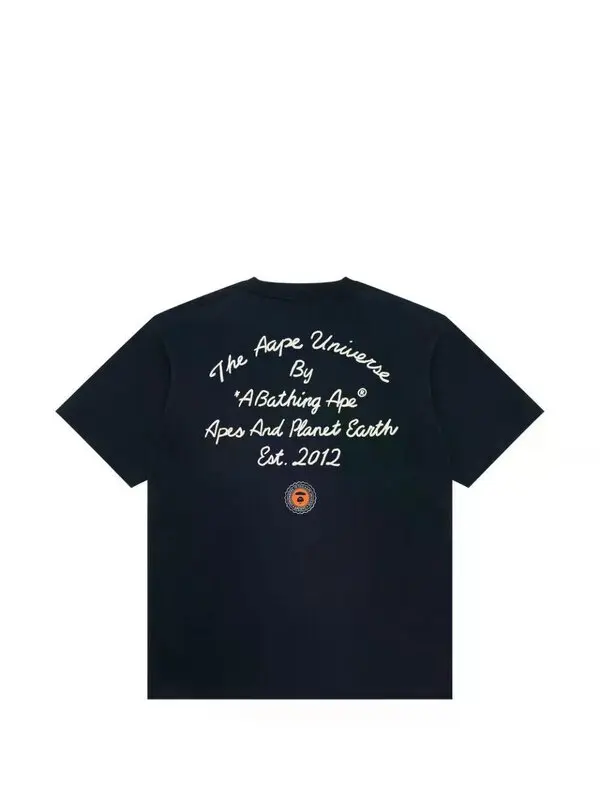AAPE BY *A BATHING APE Logo-print T-shirt - Blue