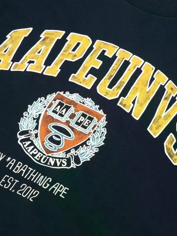 AAPE BY *A BATHING APE Logo-print T-shirt - Blue