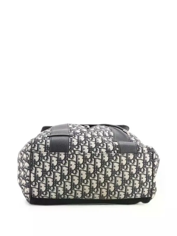 Dior Flap Oblique Canvas And Leather Backpack