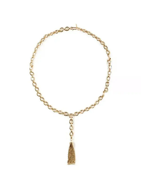 Chloé Tassel-pendant Cable-link Necklace - Gold