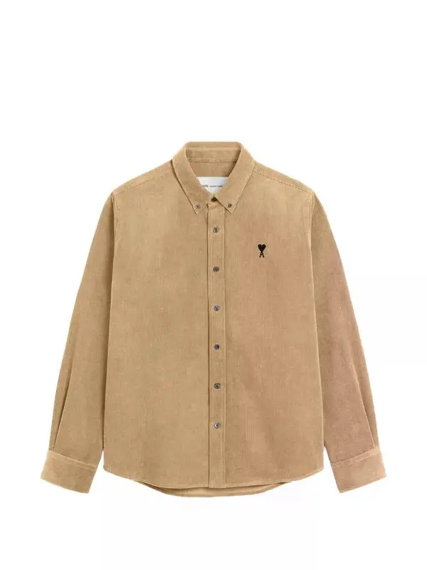 AMI Paris Corduroy Shirt With De Coeur