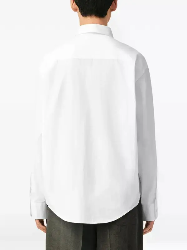 AMI Paris Boxy Cotton Shirt With De Coeur