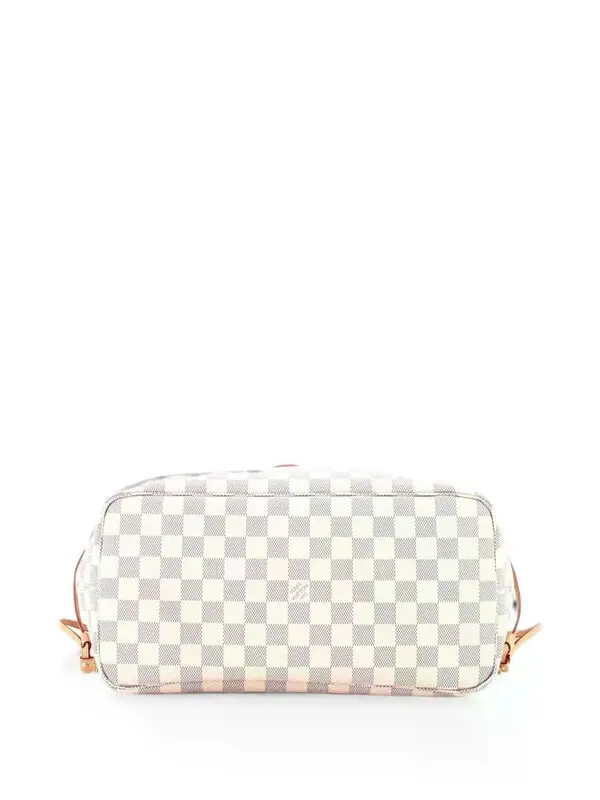 LOUIS VUITTON Damier Neverfull Mm Tote Bag - White