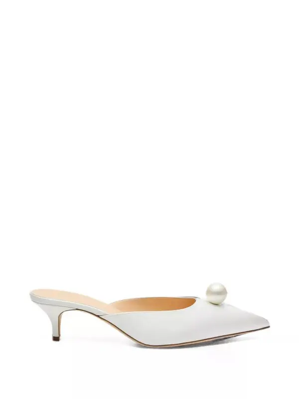Magda Butrym Pearl-embellished Pointed-toe Mules