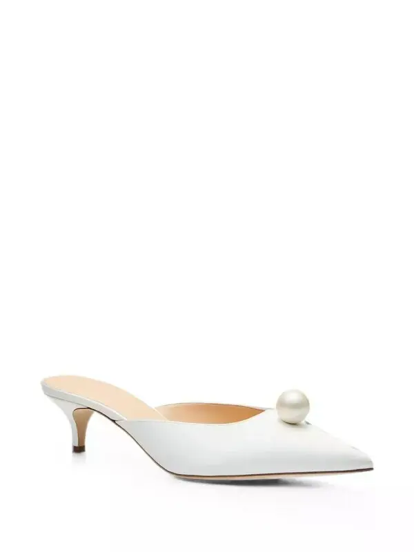 Magda Butrym Pearl-embellished Pointed-toe Mules
