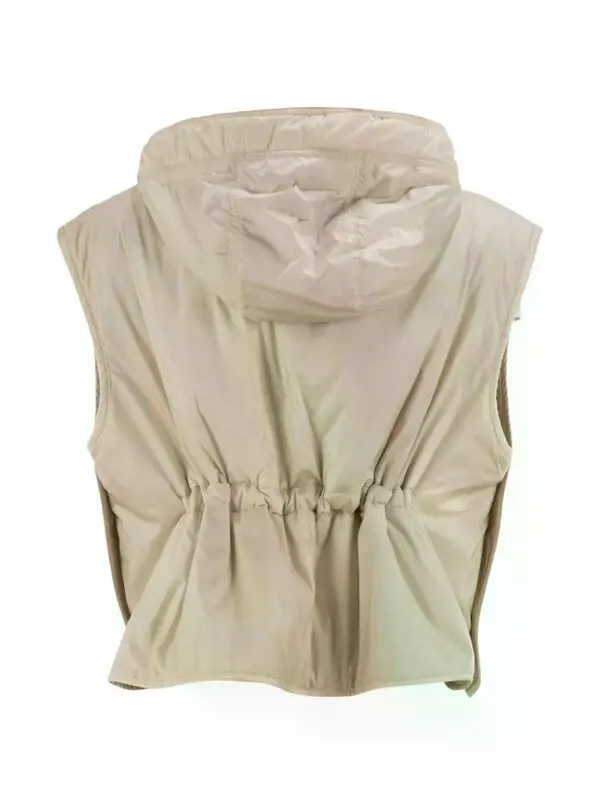 Max Mara Reversible Water-repellent Canvas Padded Gilet Ivory - Neutrals
