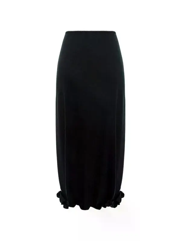 SEEN USERS Twombly Bloom Ruffled Midi Skirt