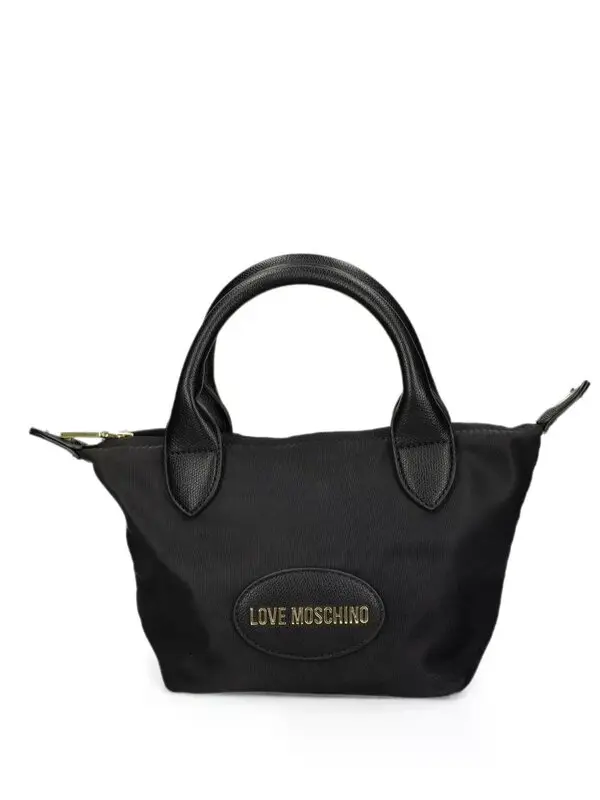 Moschino Logo Plaque Tote Bag