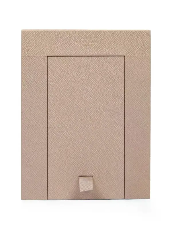Smythson Panama Double Photo Frame - Neutrals