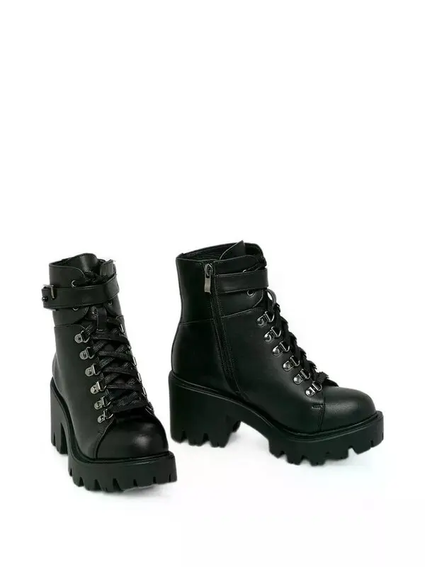 ALTERCORE Enid Buckle-strap Lace-up Boots