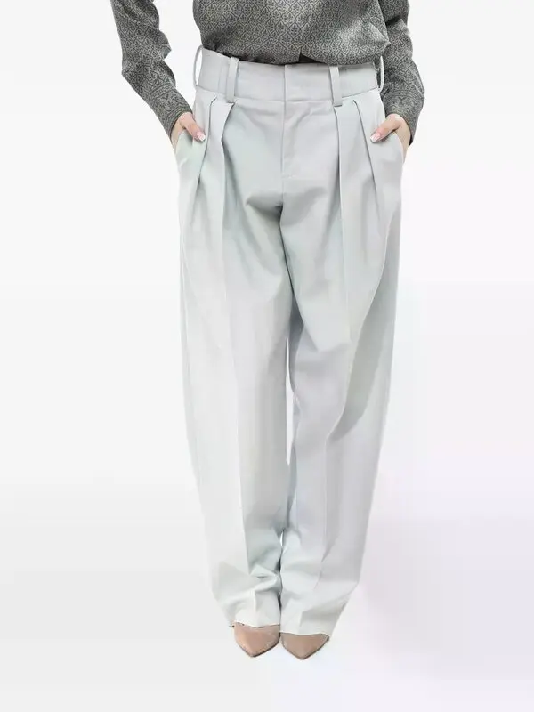 SUPER BLOND Double-pleated Virgin Wool Trousers