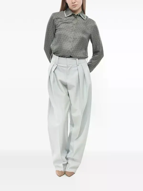 SUPER BLOND Double-pleated Virgin Wool Trousers